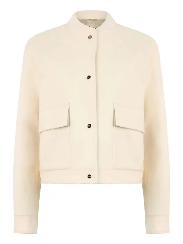 Herno Button-up Bomber Jacket - Cream