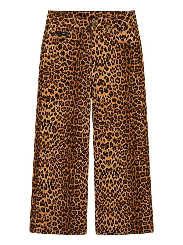 Philipp Plein Leopard-print Jeans - Brown