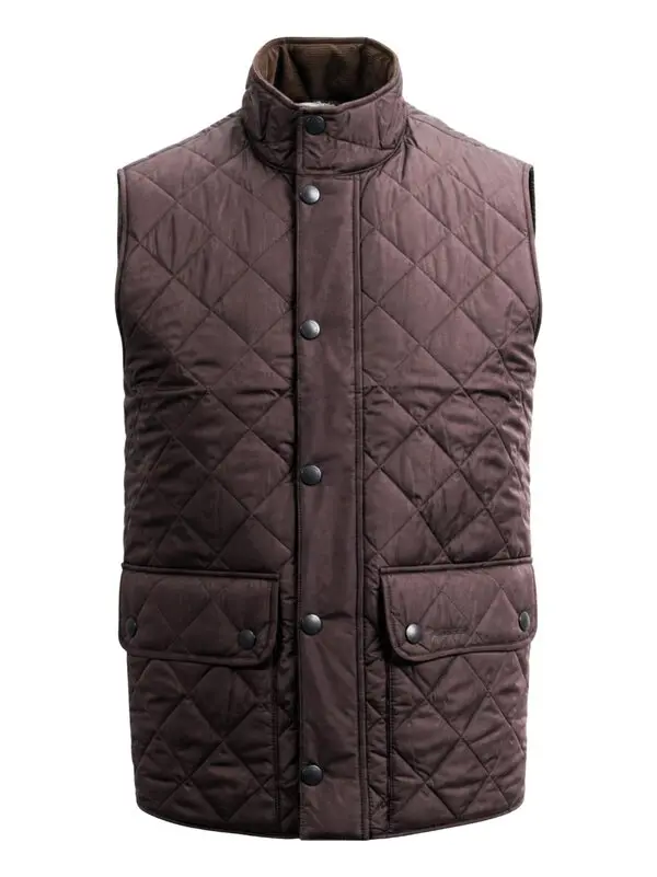 Barbour High-neck Quilted Vest - Brown