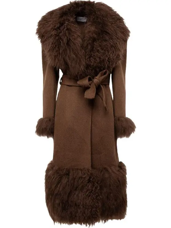 Giuseppe Di Morabito Tie Waist Long-sleeved Coat - Brown