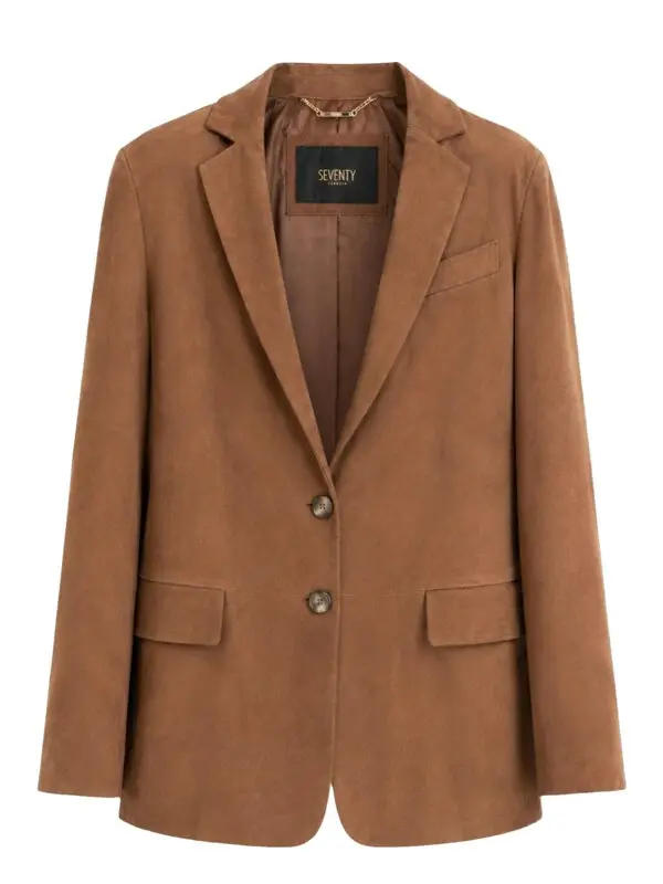 Seventy Single-breasted Blazer With Flap Pockets - Brown