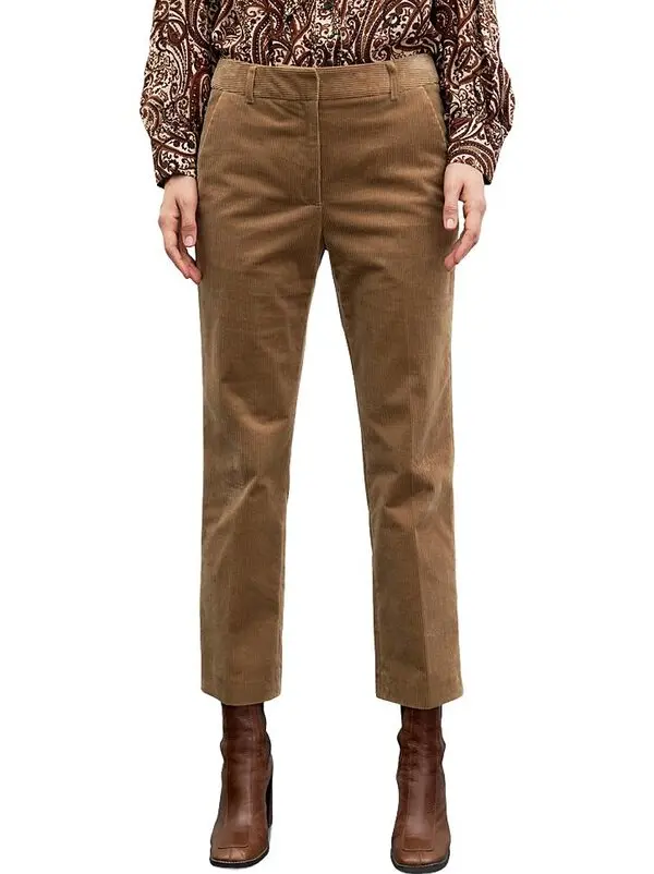 Gerard Darel Cotton Stretch Corduroy Trousers - Straw
