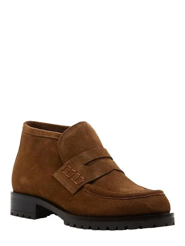 275 CENTRAL Zelia Suede Loafer Boots - Tan