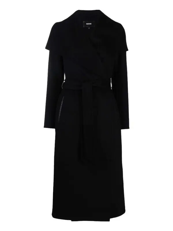 Mackage Belted Long Coat - Black