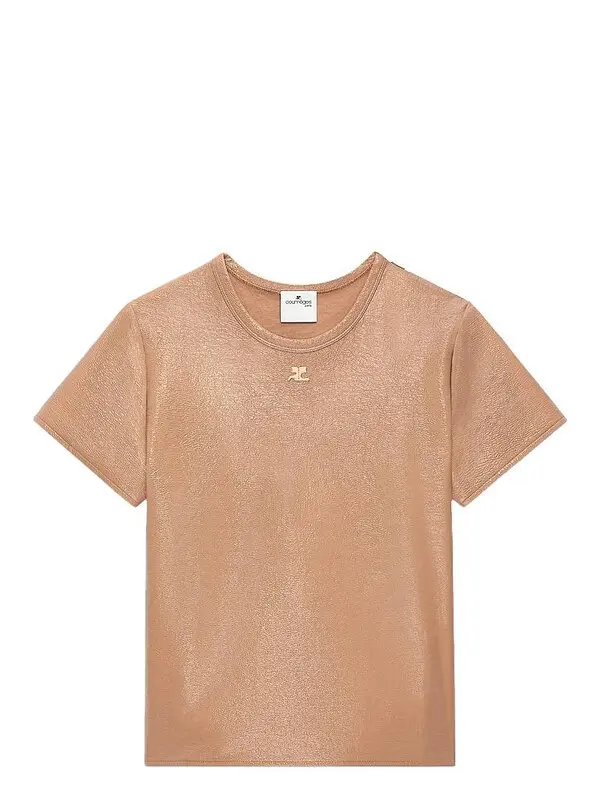 COURREGES Vinyl Short Sleeve Top - Bronzer