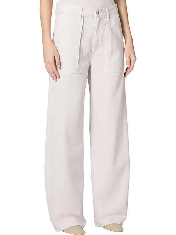 AGOLDE Low Curve Utility High Rise Tapered Jeans - Bone