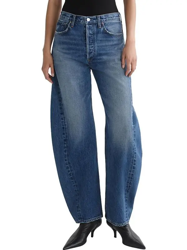 AGOLDE Luna Pieced High Rise Curved Tapered Jeans - Logical