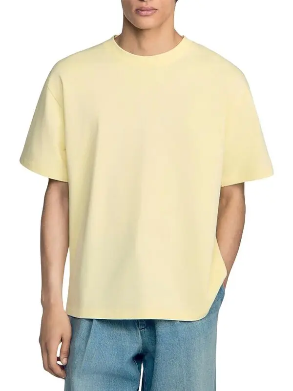 Sandro Oversized Cotton Crewneck T-shirt - Souffre