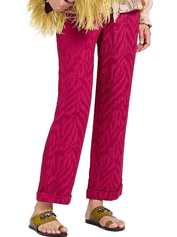 La DoubleJ Sigaretta Pants - Animalier Raspberry
