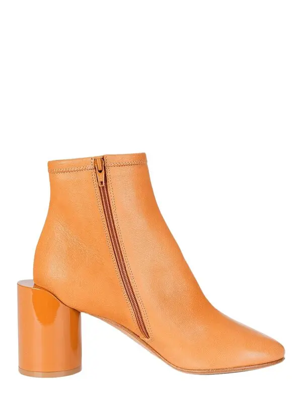 MAISON MARGIELA Offset Zip-detailed Ankle Boots - Brown