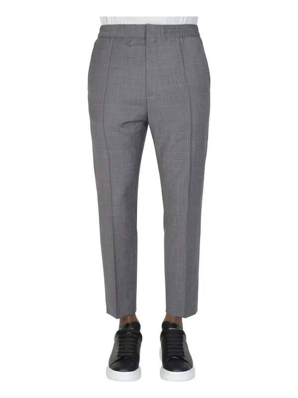 Hugo Boss Harlys Checked Trousers - Gray