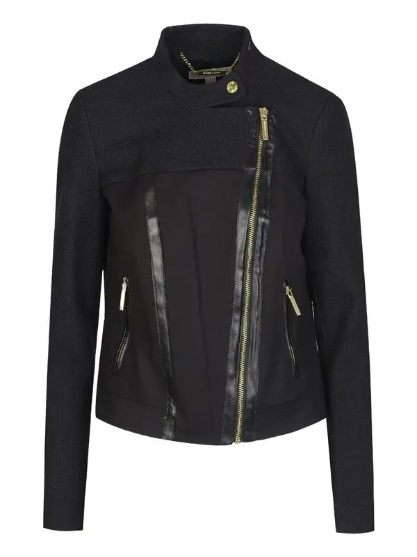 Michael Kors Zipped Panelled Jacket - Black
