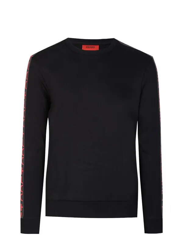 Hugo Boss Crewneck Sweatshirt With Logo Detail - Black