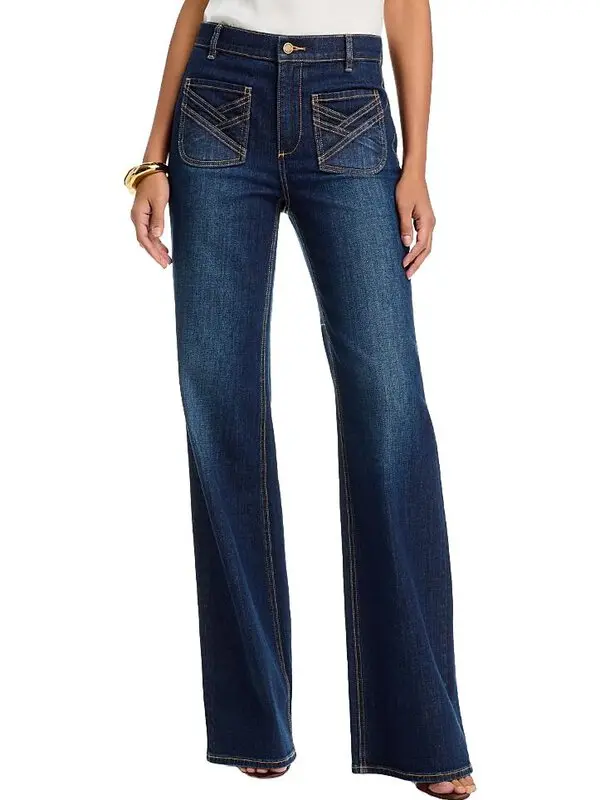 Ramy Brook Heidi High Rise Wide Leg Jeans - Dark Rinse
