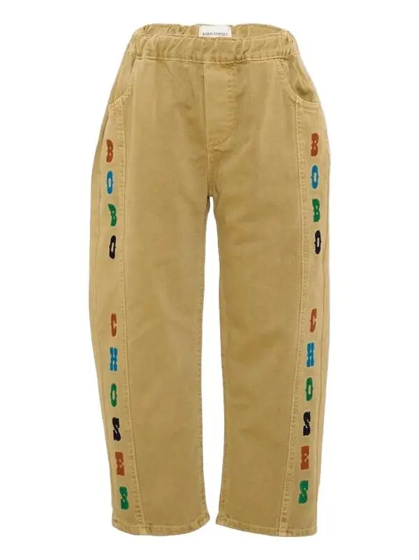 BOBO CHOSES Twill Pants In Organic Cotton - Khaki