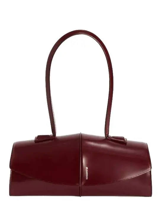 JIL SANDER Cowhide Shoulder Handbag - Cherry