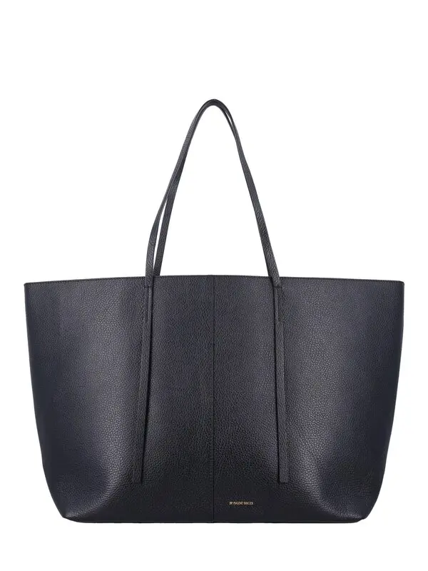 BY MALENE BIRGER Pebbled Leather Tote Bag - Nero