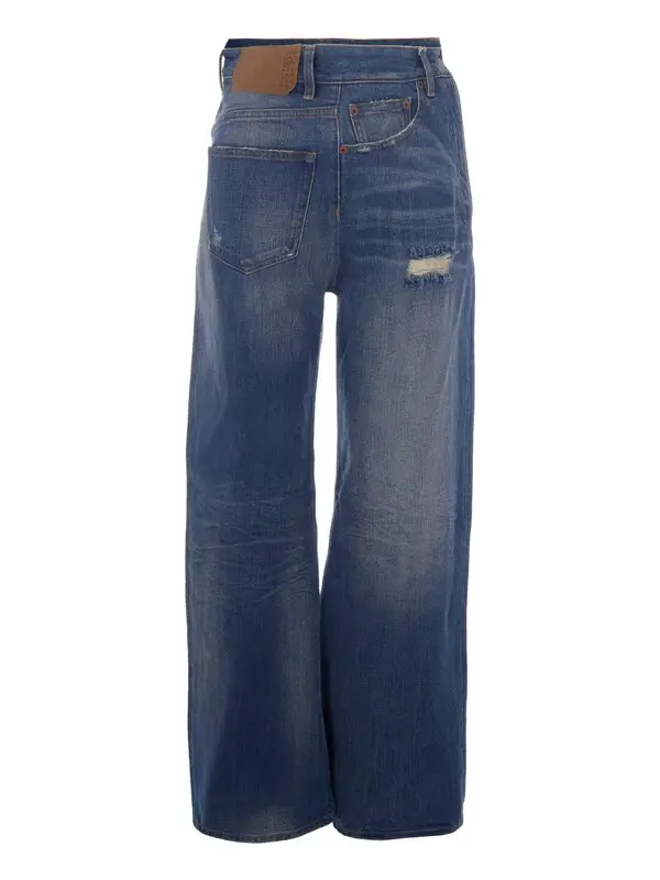 MAISON MARGIELA High-rise Wide-leg Jeans - Medium Blue