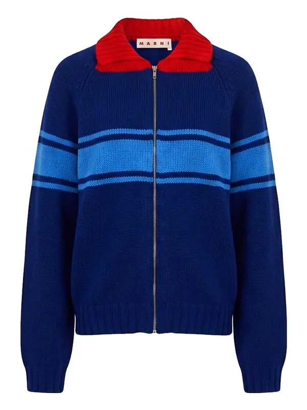 Marni 100% Cotton Crewneck Sweater - Ocean
