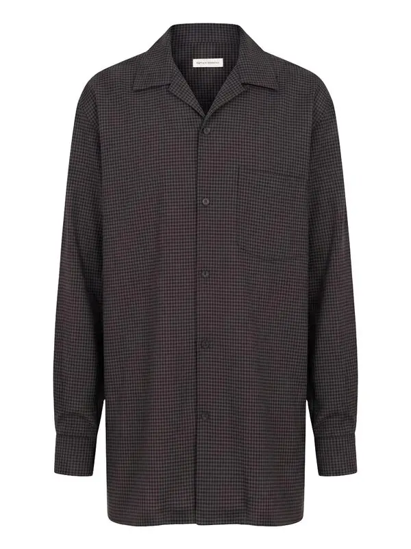KAPTAIN SUNSHINE Classic Plaid Shirt - Brown Plaid