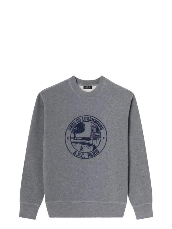 A.p.c. Organic Cotton Graphic Sweatshirt - Gris Chine