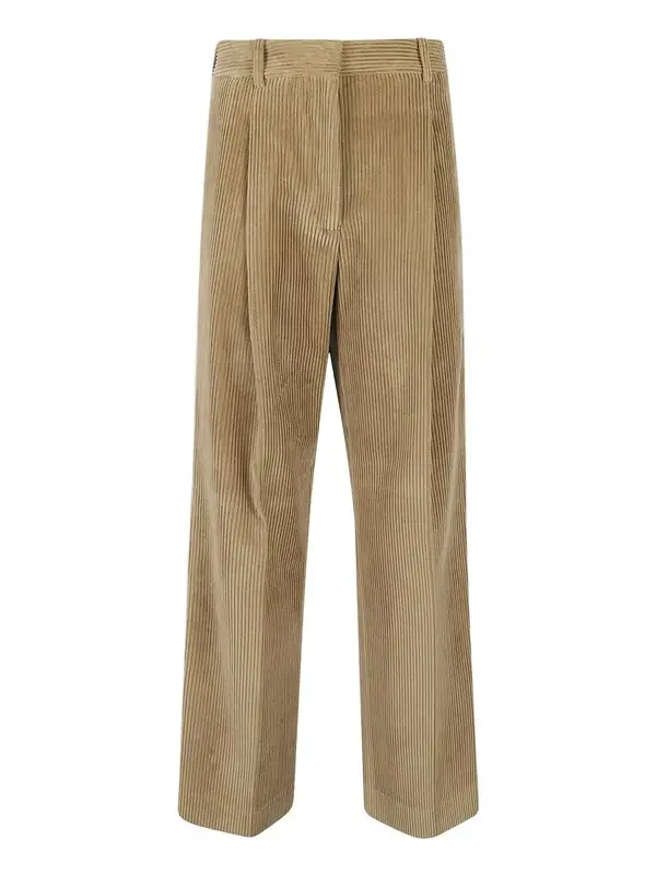 RÓHE Tailored Cotton Mini Trousers - Beige