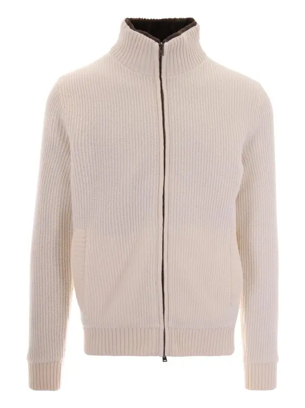 Herno Zip-front Knit Cardigan - Bianco