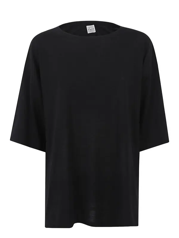 TOTEME Longline Knit Tee - Black