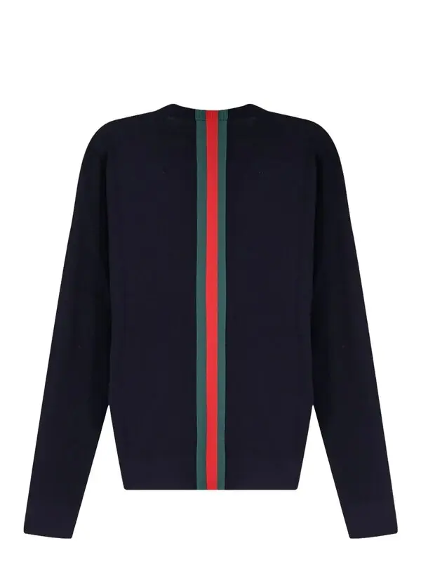 Gucci Web Intarsia Crewneck Sweater - Blu
