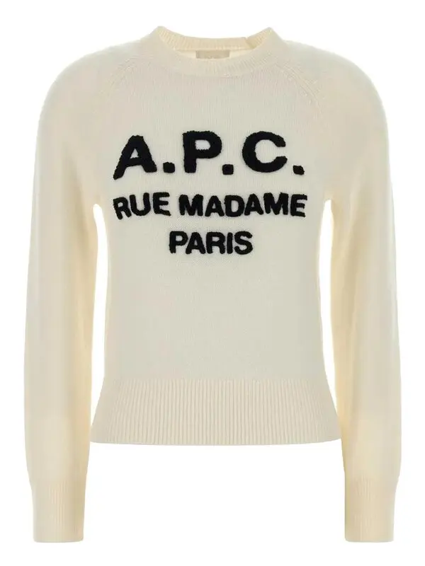 A.p.c. Soft Virgin Wool Sweater - Ecru