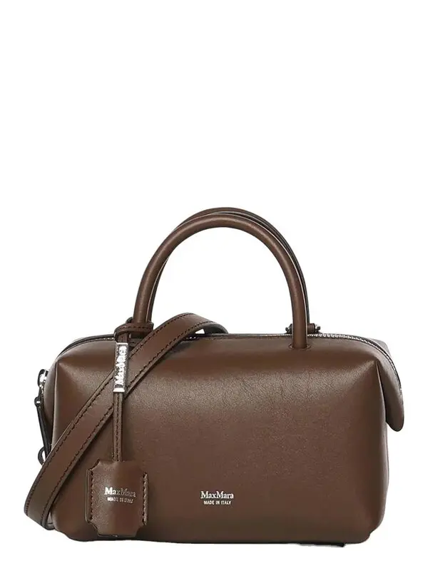 Max Mara Calf Leather Holdall - Dark Brown