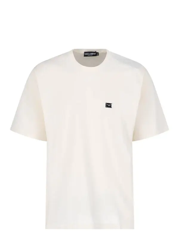 Dolce & Gabbana Cotton Logo Patch T-shirt - White