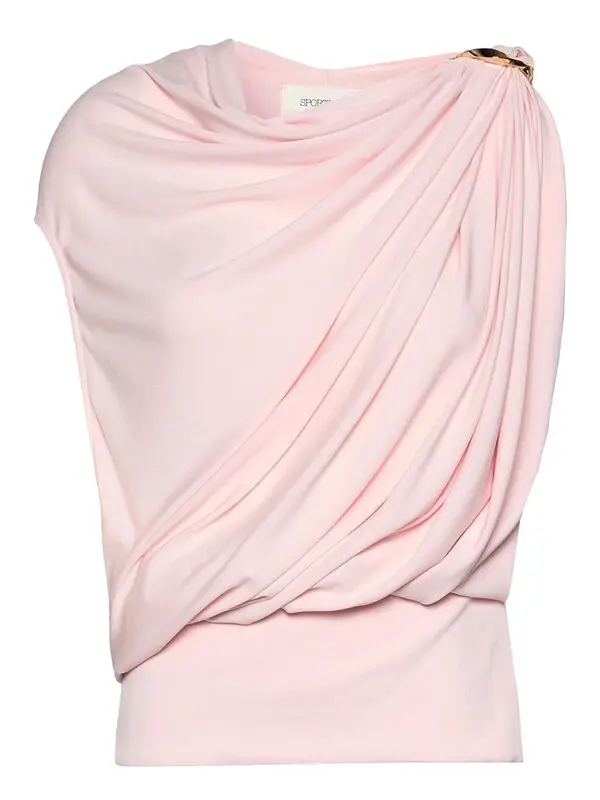 Sportmax Draped One-shoulder Top - Cipria