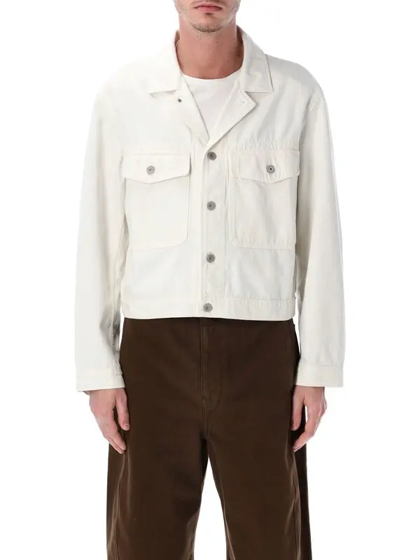 LEMAIRE Cropped Cotton Utility Jacket - Milk