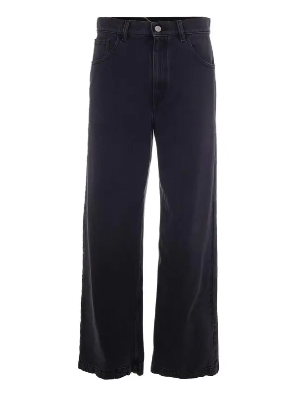 Marni Wide-leg Cotton Jeans - Black