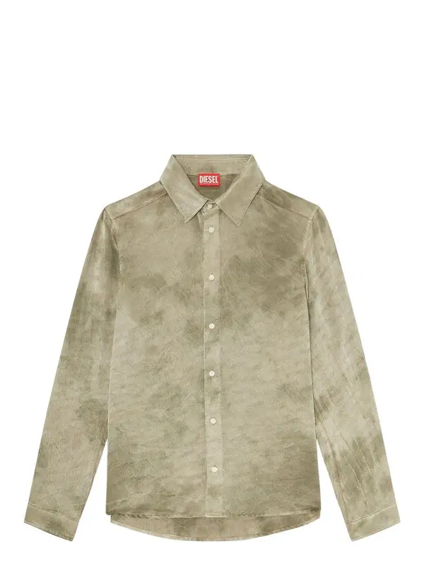 DIESEL® S-kissy Acetate Shirt - Dark/brown