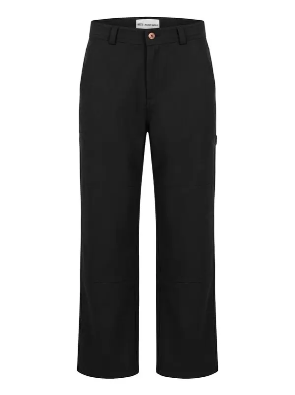 AMI Paris Worker Trousers - Black
