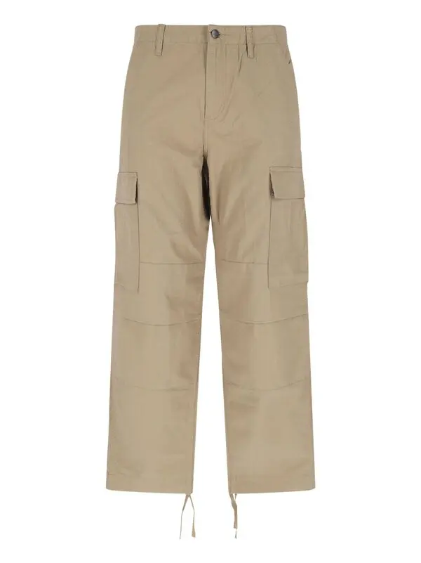 Carhartt Work In Progress Cotton Carpenter Trousers - Beige