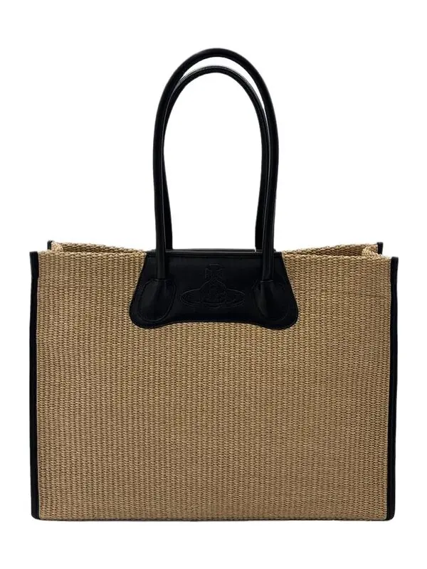 VIVIENNE WESTWOOD Troand Mini Tote Handbag - Natural
