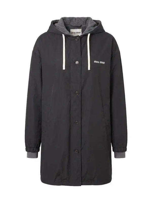 Miu Miu Hooded Caban - Multicolor