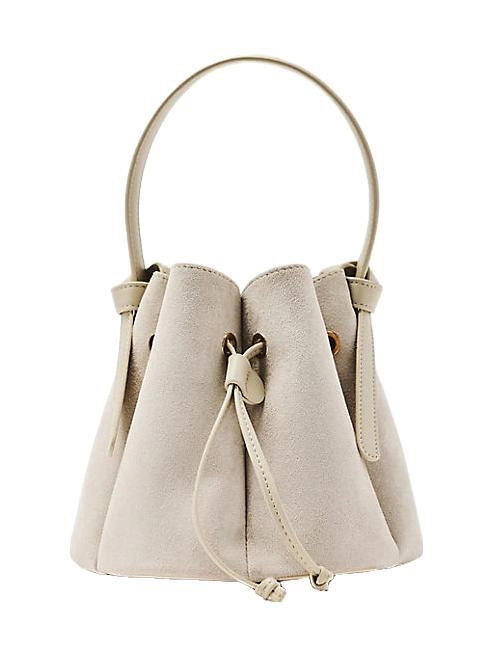 MELIE BIANCO Faux-suede Bucket Bag - Light Grey