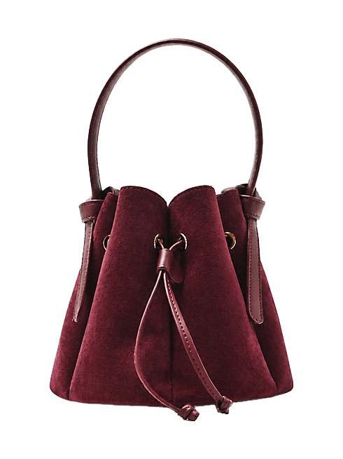 MELIE BIANCO Faux-suede Bucket Bag - Red