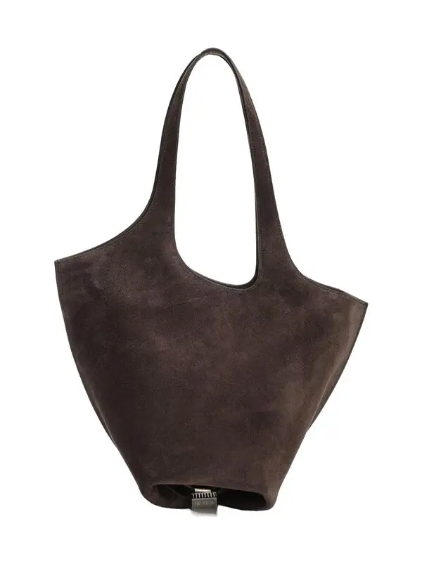 Attico La Scoop Suede Shoulder Bag - Brown