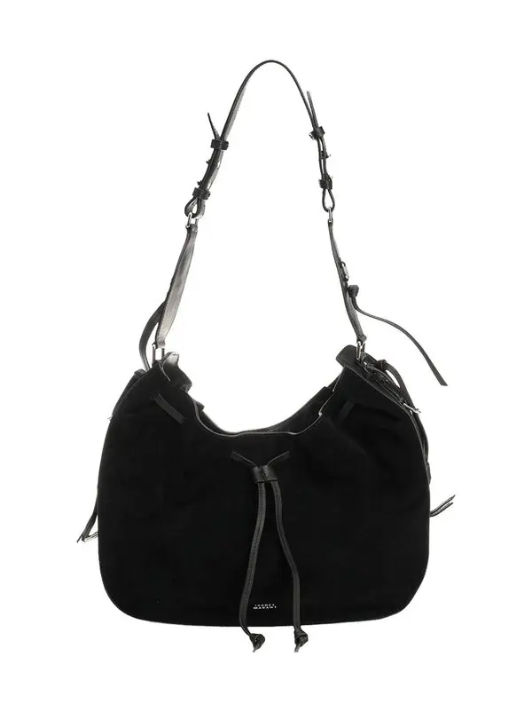 Isabel Marant Étoile Medium Suede Shoulder Bag - Black