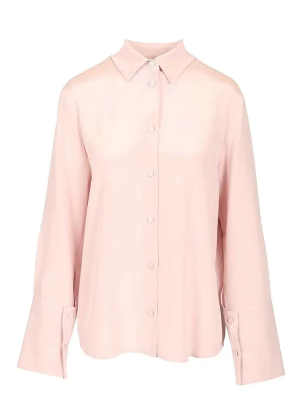 Max Mara Oversized Stretch Silk Crepe De Chine Shirt - Multicolor