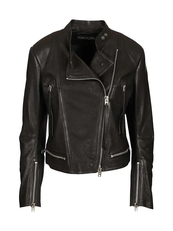 TOM FORD Lambskin Racer Jacket - Black