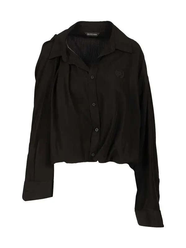 Balenciaga One Shoulder Shirt - Black
