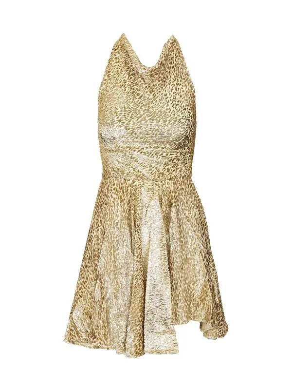 SELF-PORTRAIT Coupe Thread Mini Dress - Gold