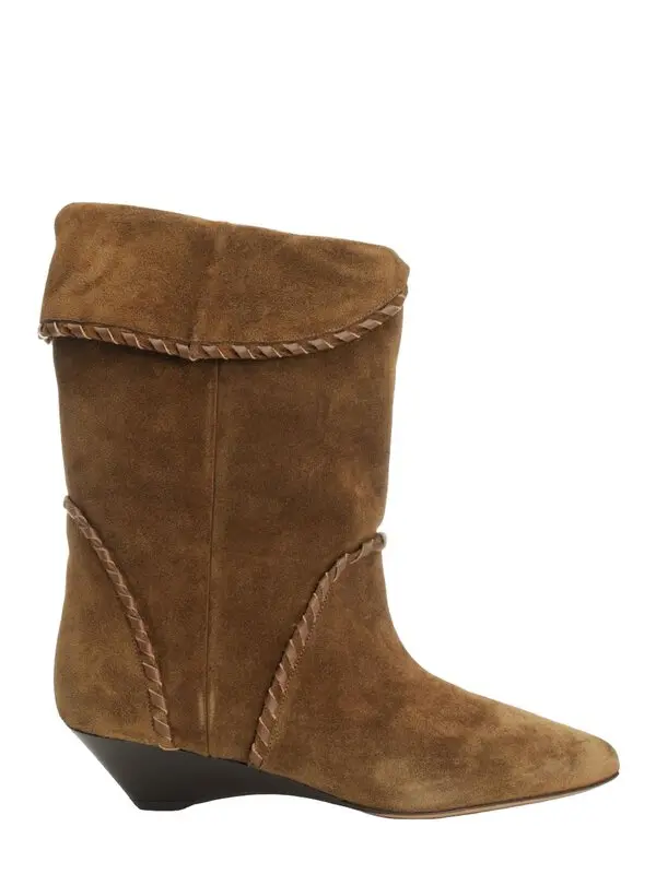 Isabel Marant Étoile Edoa Suede Calfskin Boots - Black