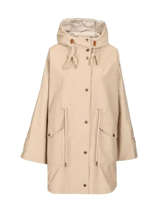 Moncler Brunnera Long Parka - Cream